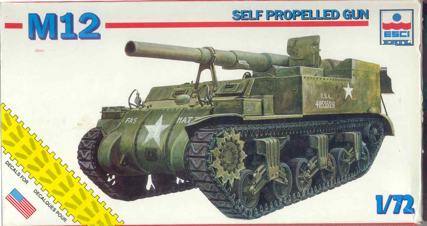 US Army M12 Gun Motor Carriage kits and M30 Ammunition Carrier